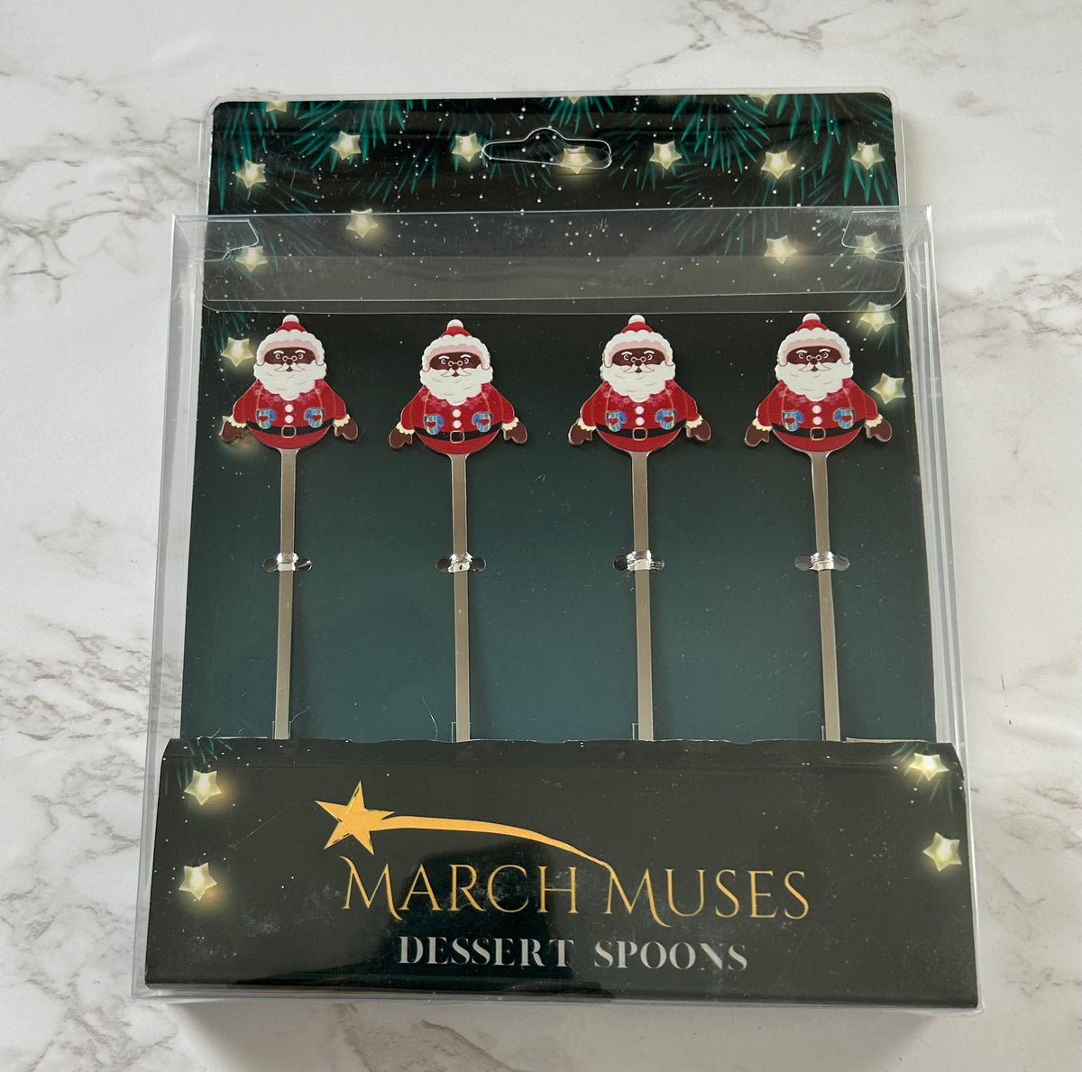 Dessert Spoons with Santa Pendant – March Muses