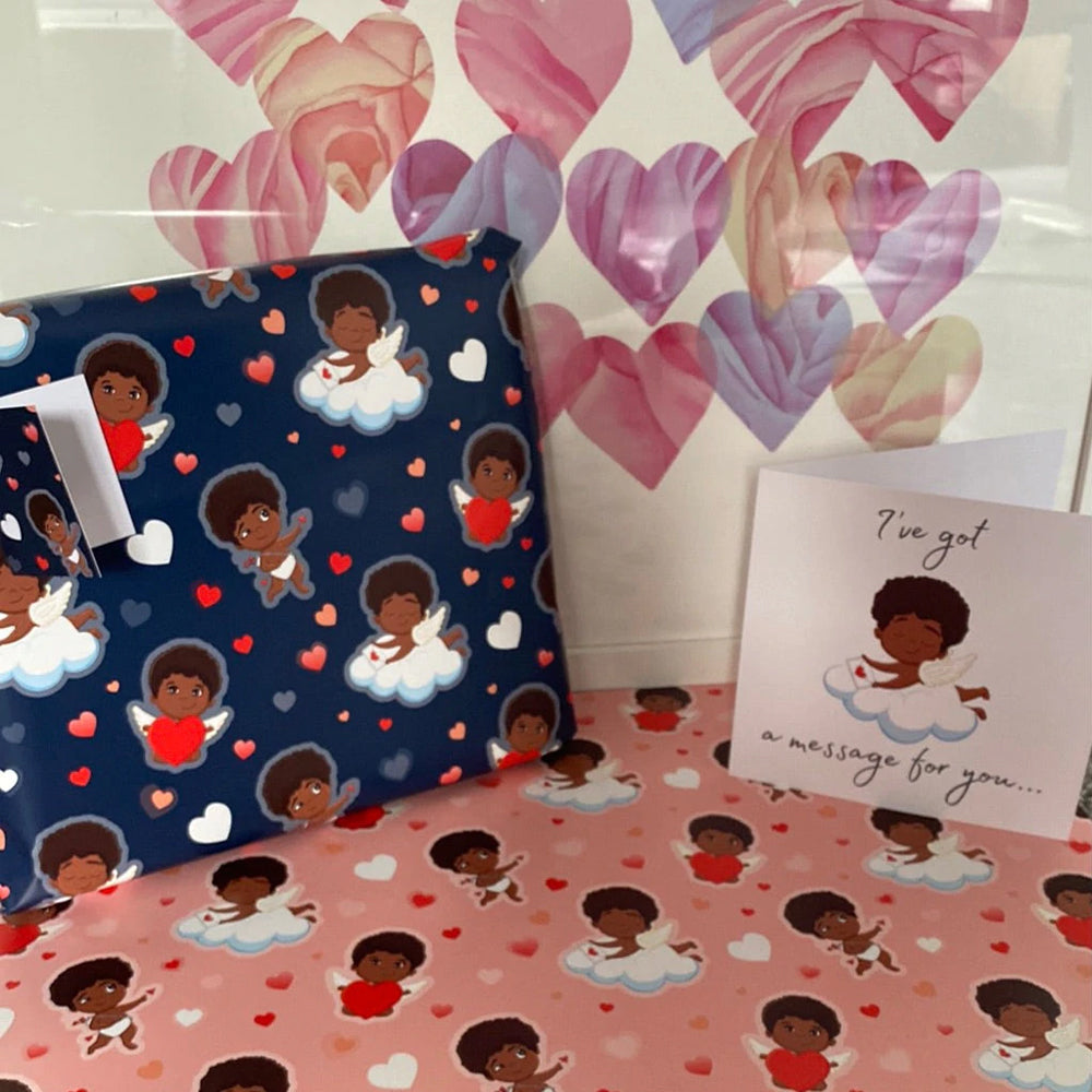 March Muses | Cupid Wrapping Paper and Tag | Give the gift of love