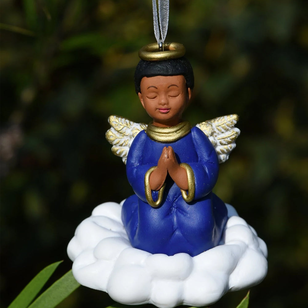 March Muses | John Christmas Tree Hanging Decoration | Blue, White and Gold